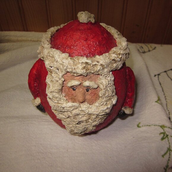 Unique Vintage | Holiday | Vtg Paper Mache Artist Signed Bernice Santa ...